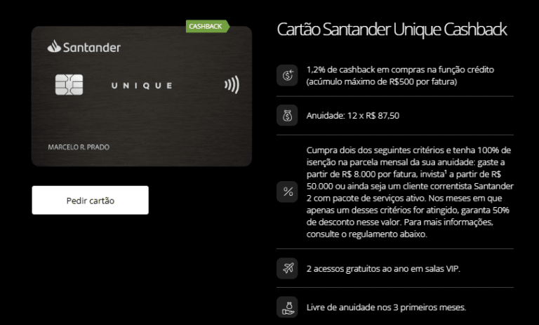Cartões de crédito do Santander: opções e como solicitar